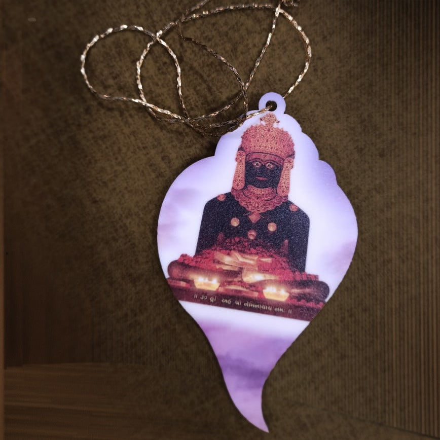 Girnar Neminath Bhagavan shank shape (front & Back) car handing ...